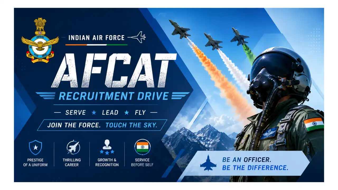 Indian Air Force AFCAT 02/2026 Recruitment Drive 2026 | Commissioned ...