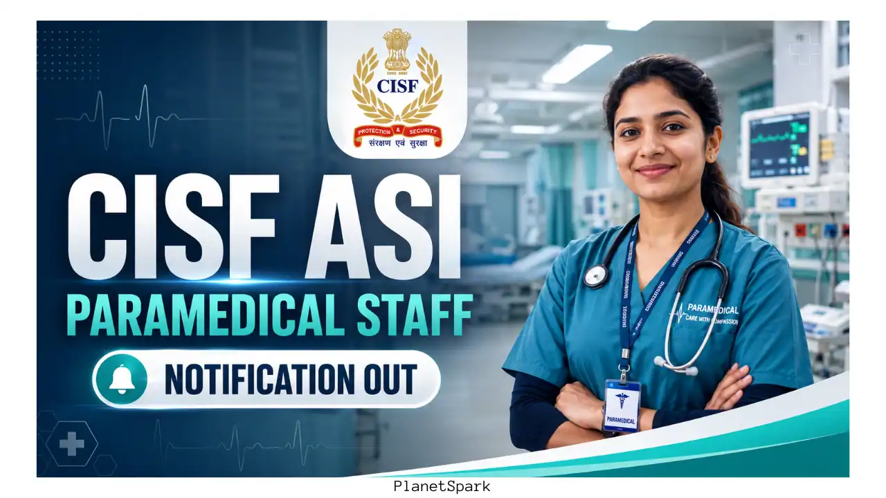 CISF ASI Paramedical Staff Recruitment 2026 | Notification for ...